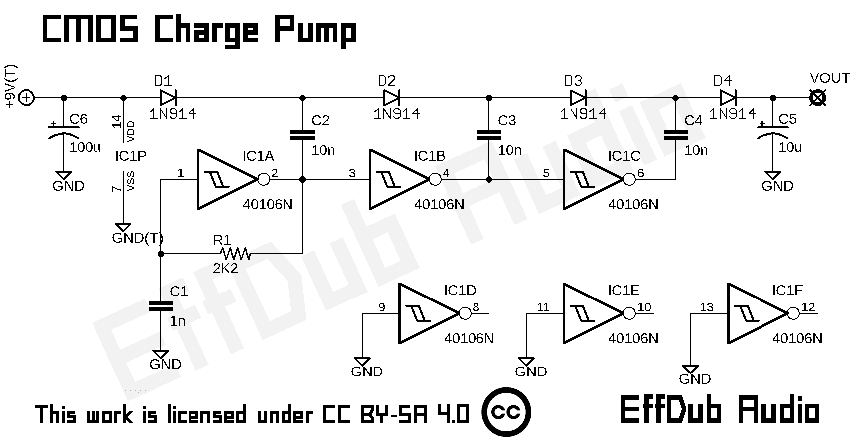 Charge Pump from CMOS Inverter gates? Yes! - EffDub Audio